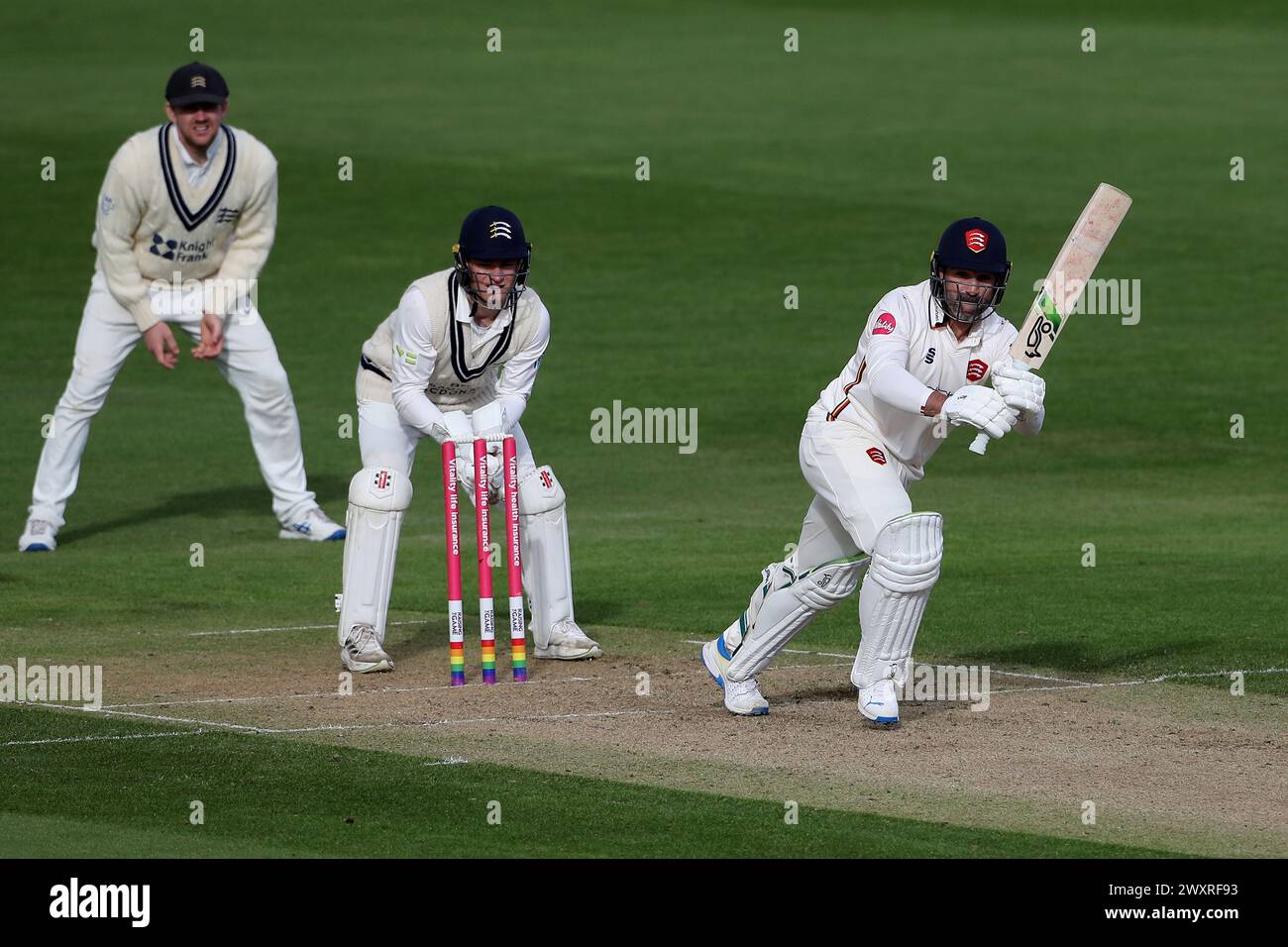Dean Elgar in batting action for Essex during Essex CCC vs Middlesex ...