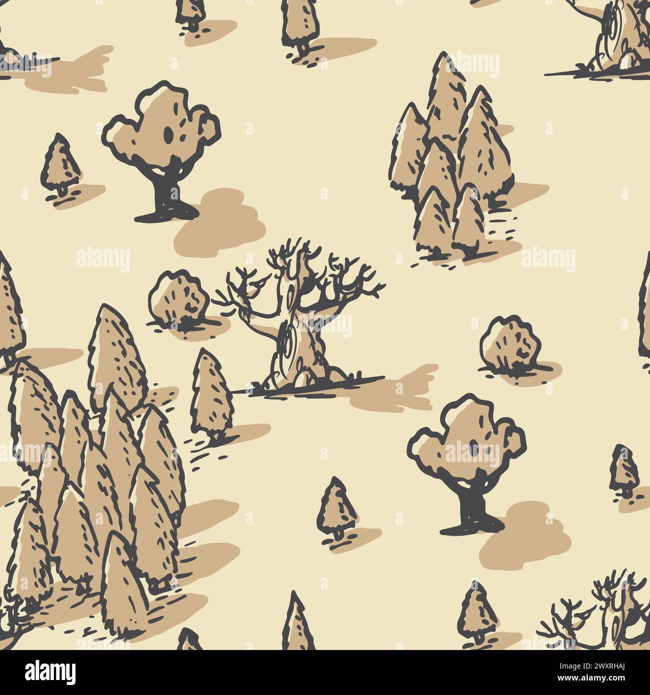 Seamless pattern. Forest top view. Park view from above Stock Vector ...