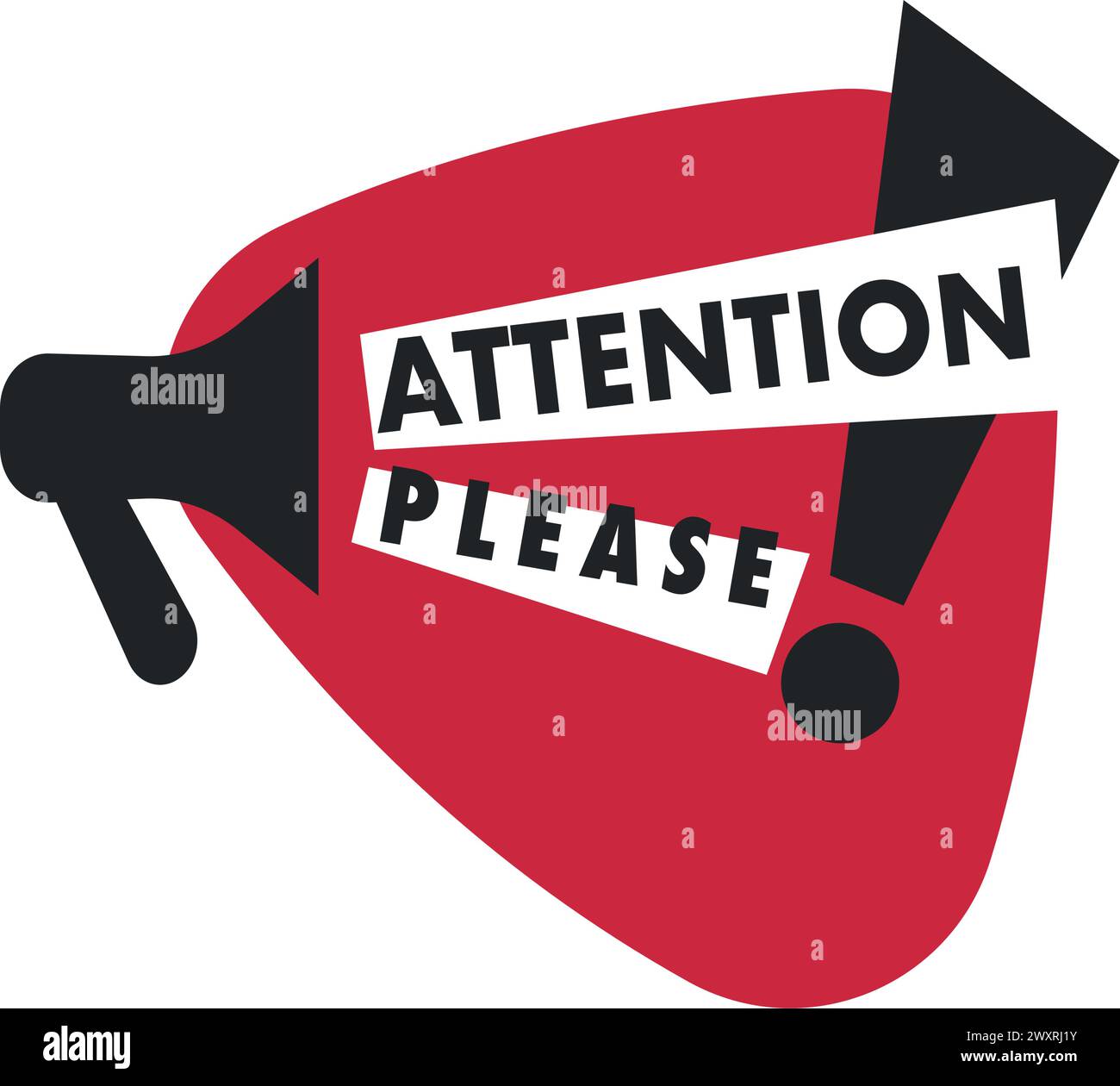 Attention Please Megaphone Sign vector Stock Vector Image & Art - Alamy