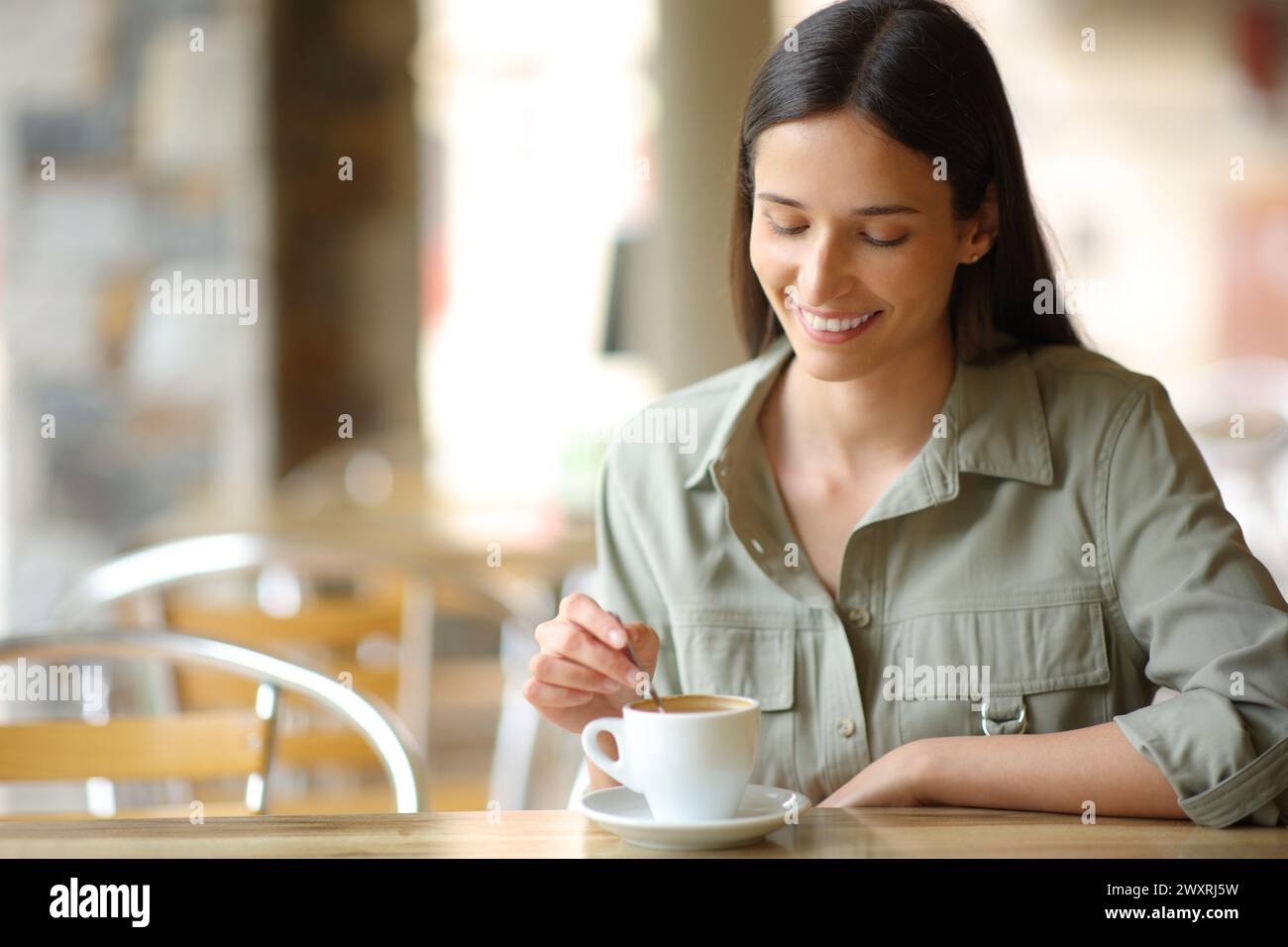 Tea cup stirring coffee in mug hi-res stock photography and images - Alamy
