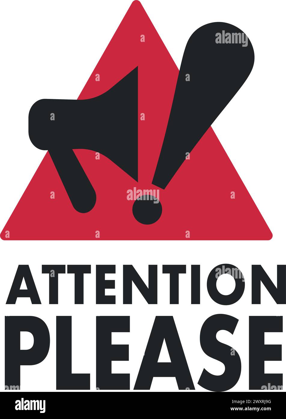Attention Please Triangle Sign vector Stock Vector Image & Art - Alamy