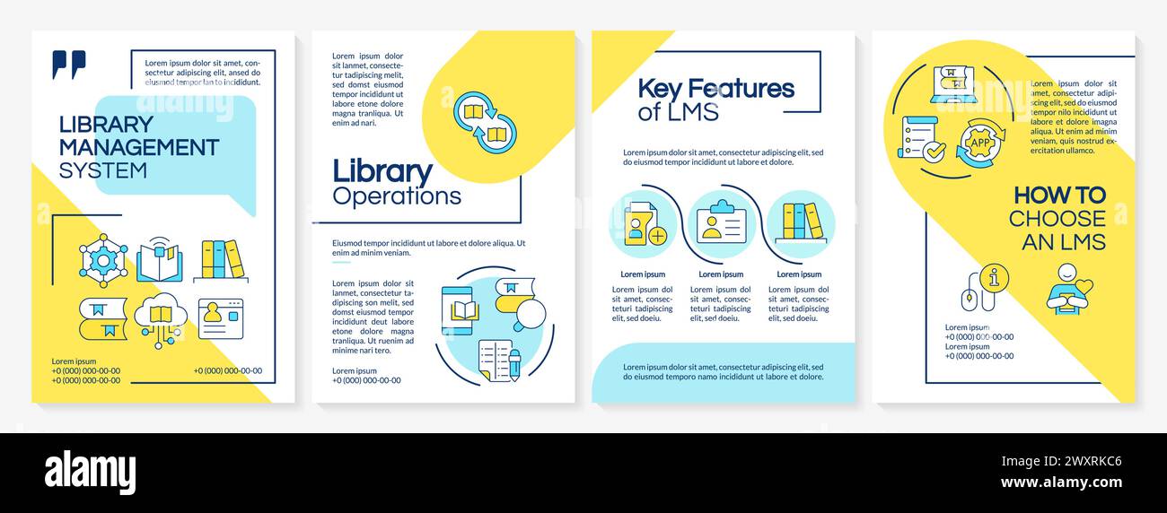 Library management benefits brochure template Stock Vector Image & Art ...