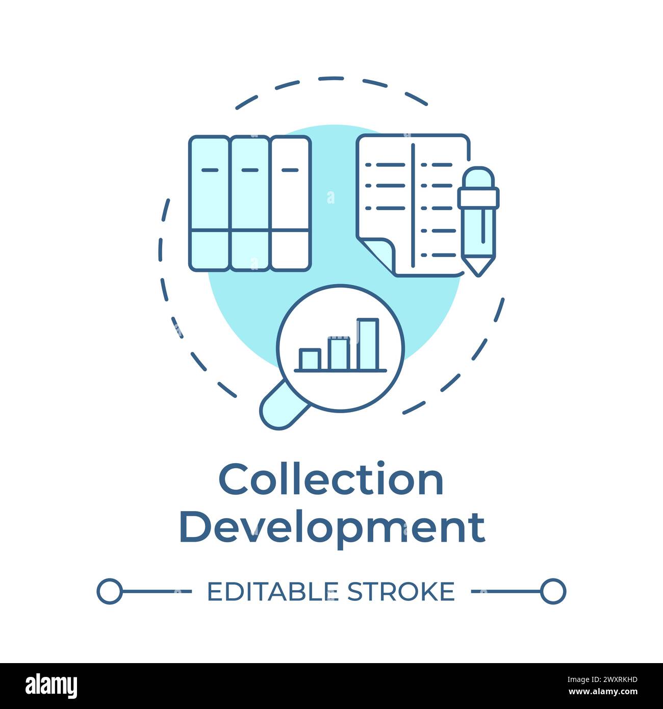 Collection Development Soft Blue Concept Icon Stock Vector Image And Art