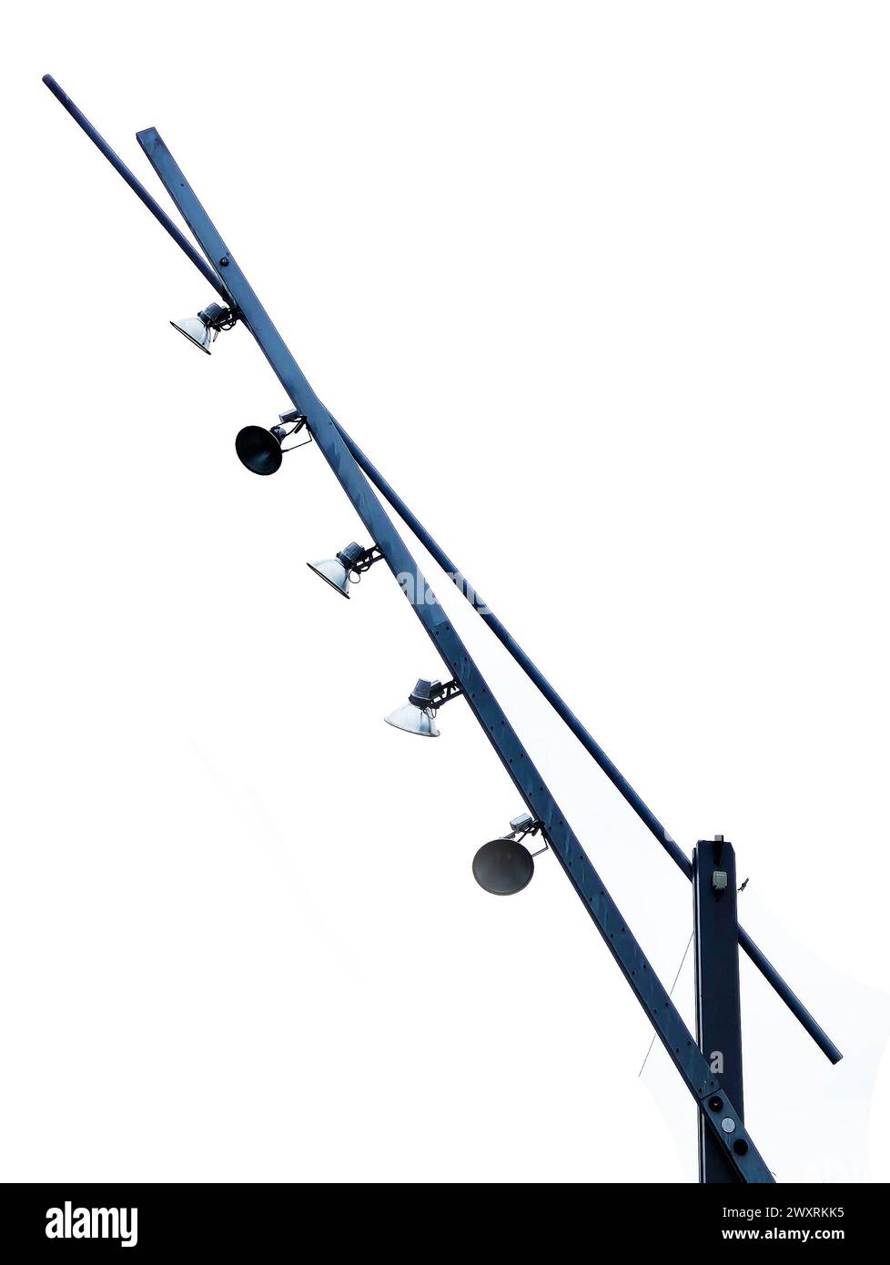 Street lamp stand isolated over white background Stock Photo - Alamy