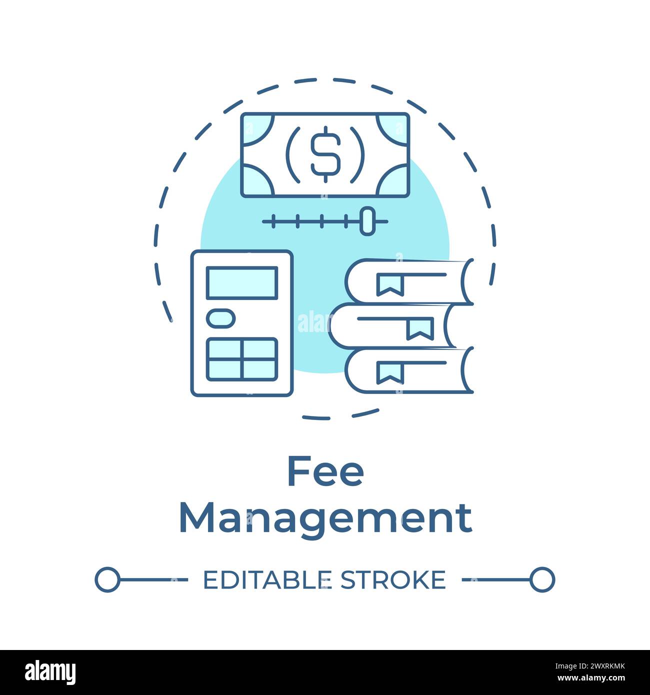 Fee management soft blue concept icon Stock Vector Image & Art - Alamy