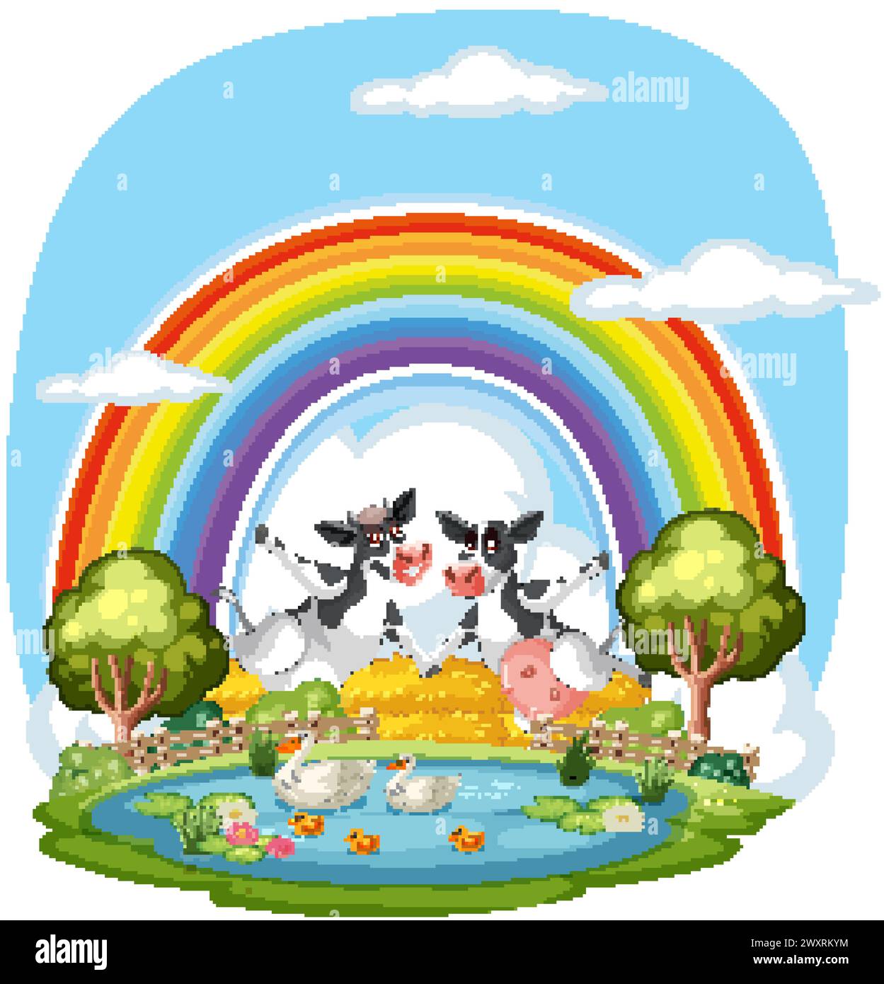 Peaceful farm animals Cut Out Stock Images & Pictures - Alamy