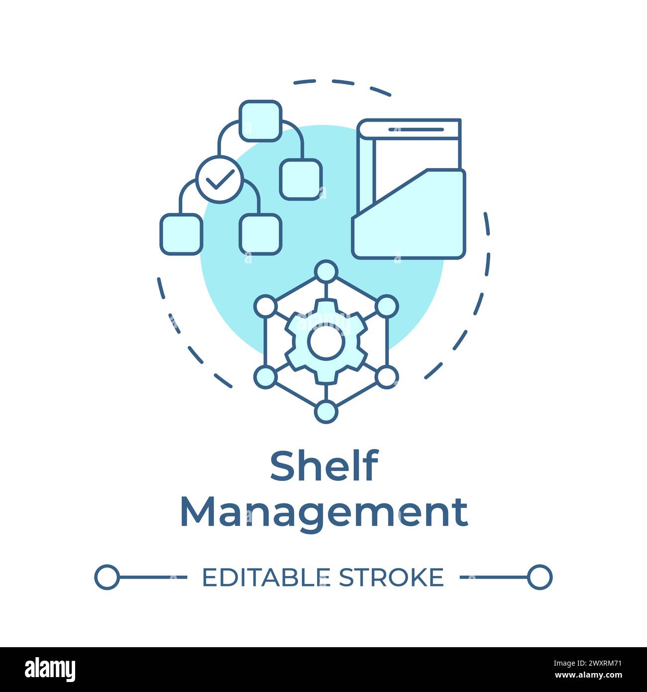 Blue round shelf design Stock Vector Images - Alamy