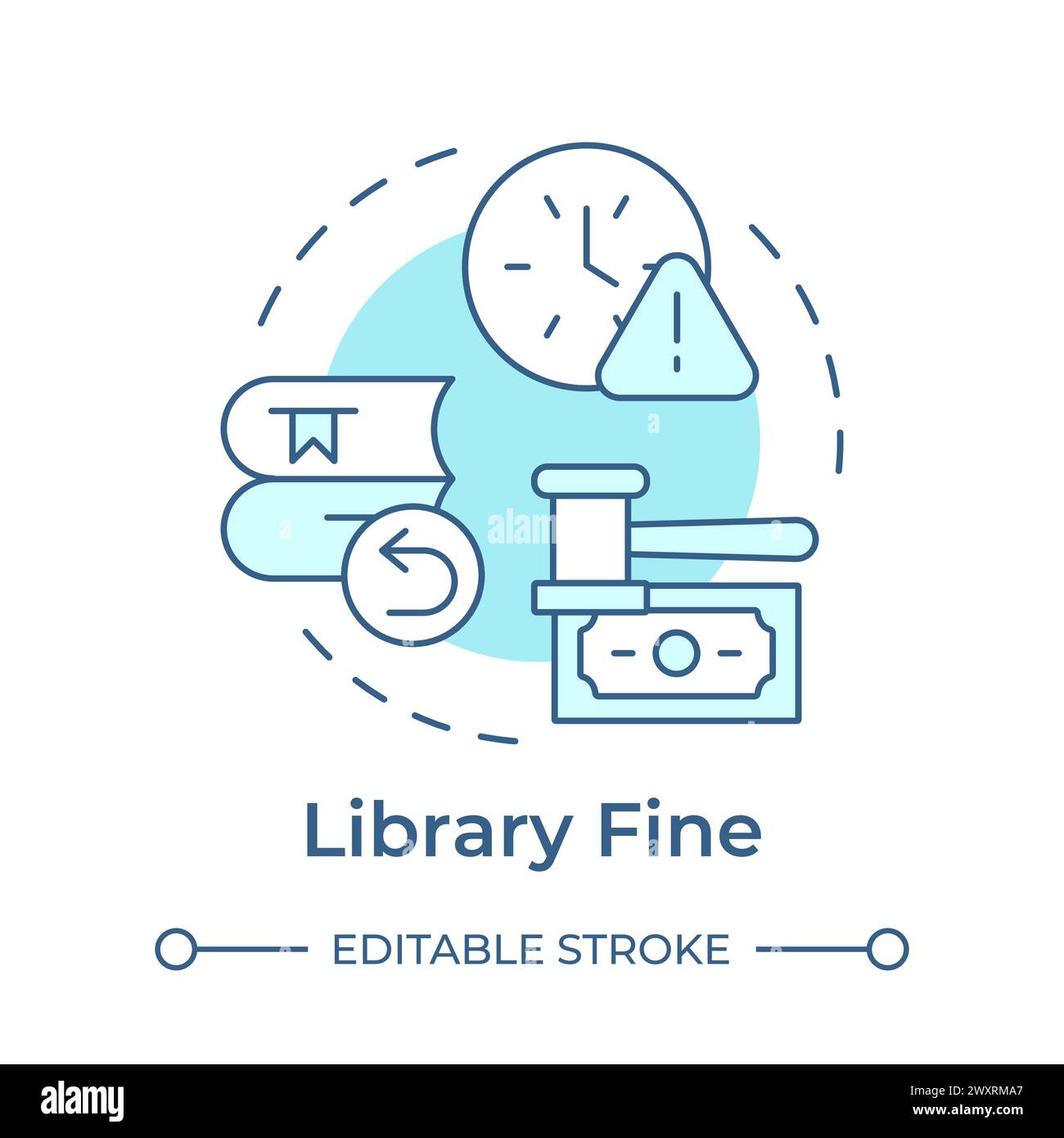Library Fine Soft Blue Concept Icon Stock Vector Image And Art Alamy