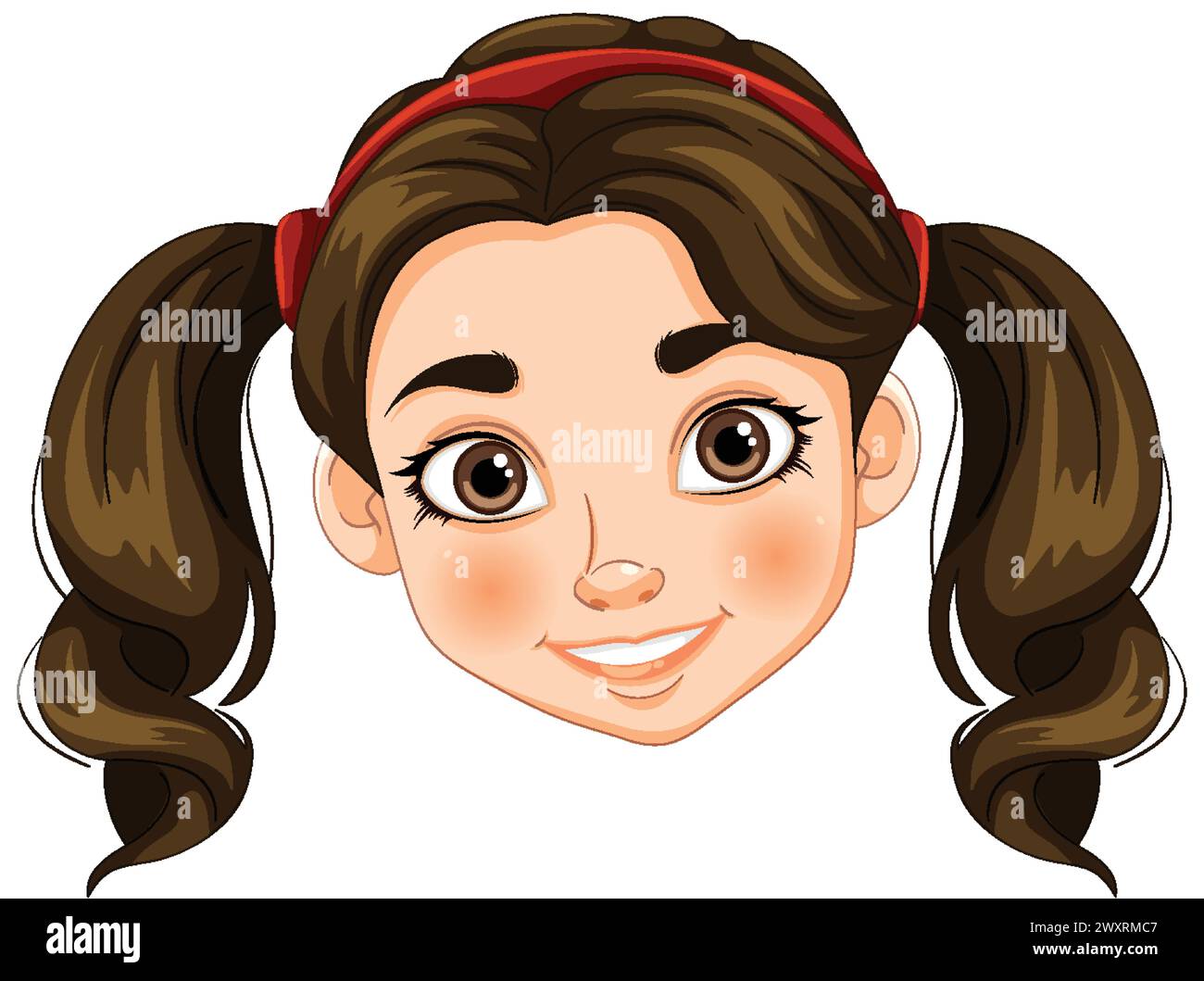 Vector graphic of a smiling young girl's face Stock Vector Image & Art ...