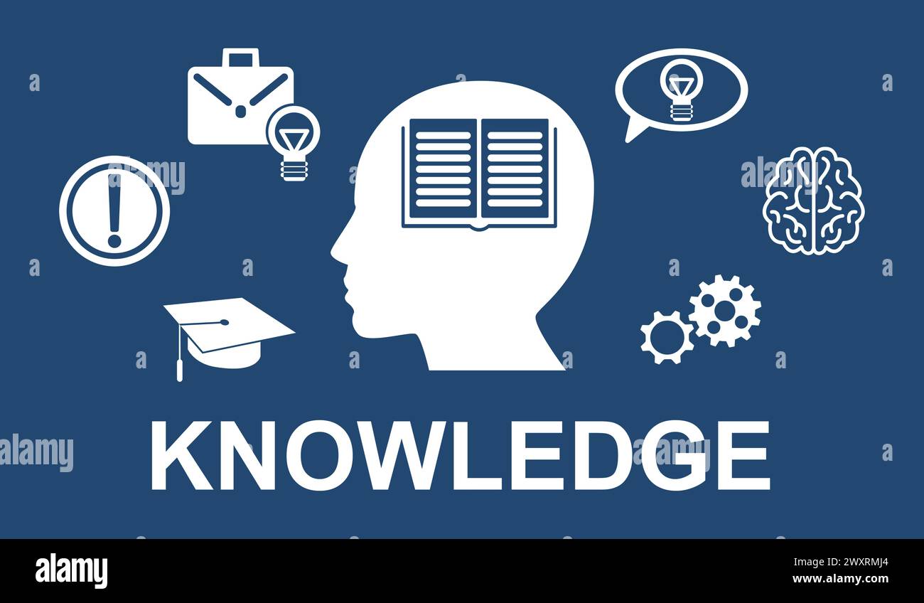 Illustration of a knowledge concept Stock Photo - Alamy