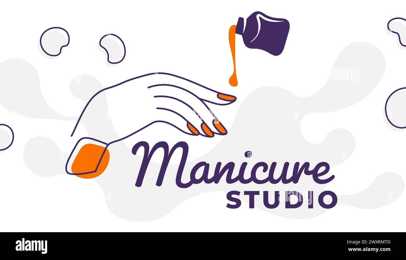 Abstract Manicure Studio Illustration vector Stock Vector Image & Art ...