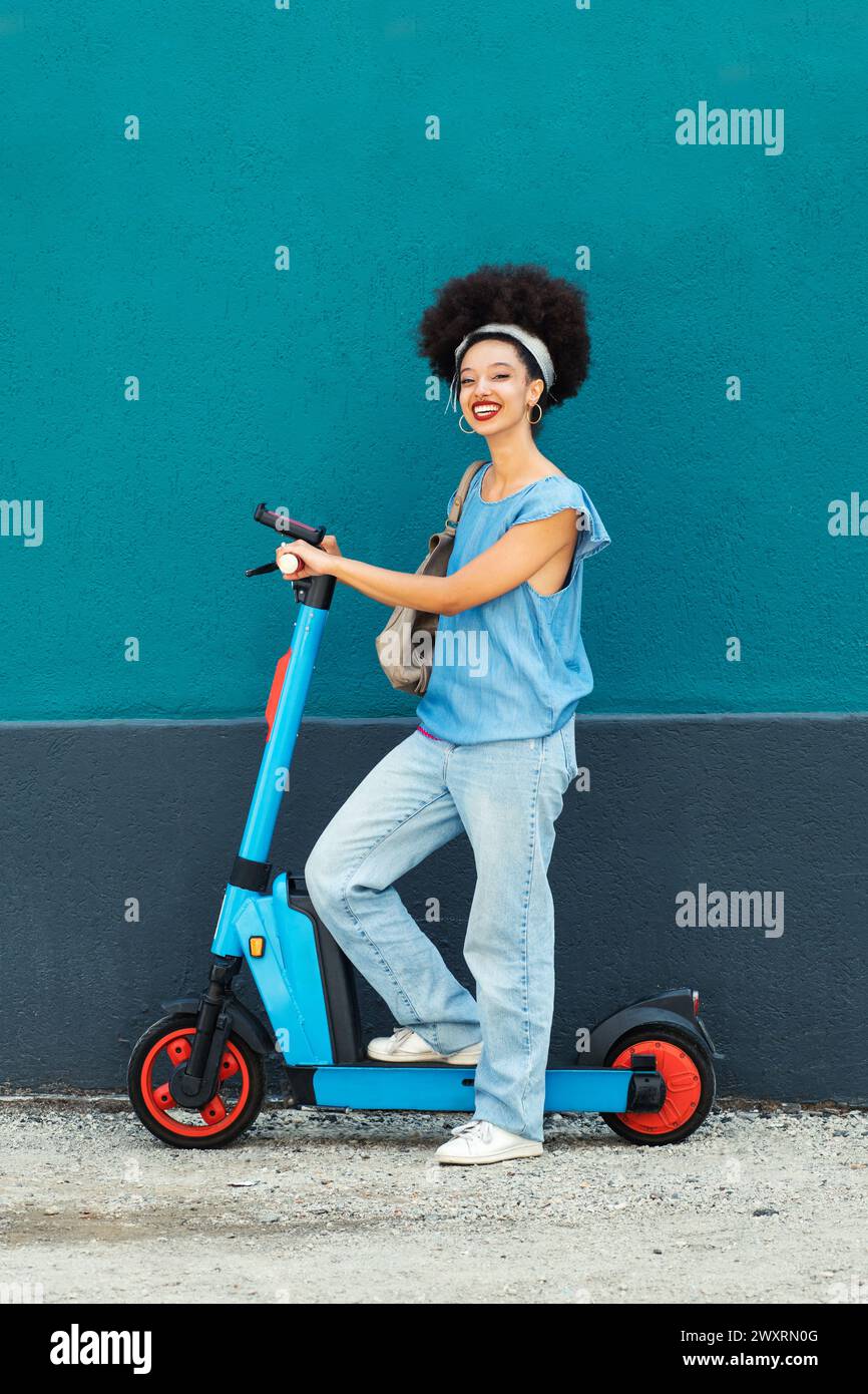 Alternative eco transport scooter female hi-res stock photography and ...