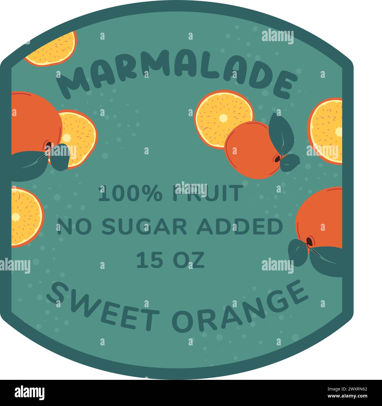 Sweet Orange Marmalade Sticker vector Stock Vector Image & Art - Alamy