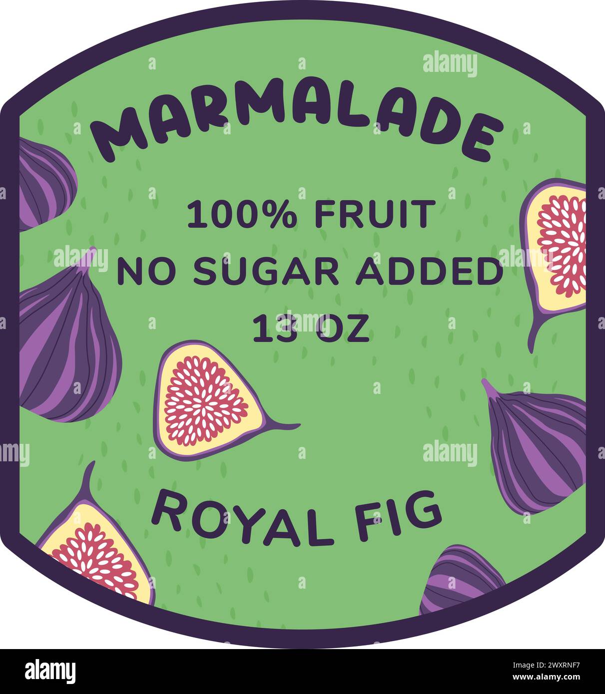 Fig Marmalade Label Illustration vector Stock Vector Image & Art - Alamy