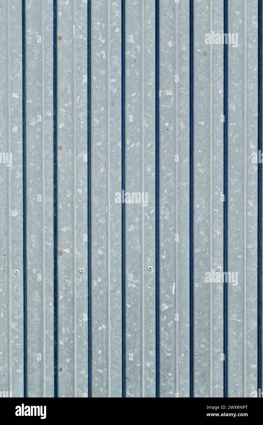 texture of a metallic colored corrugated metal door Stock Photo - Alamy