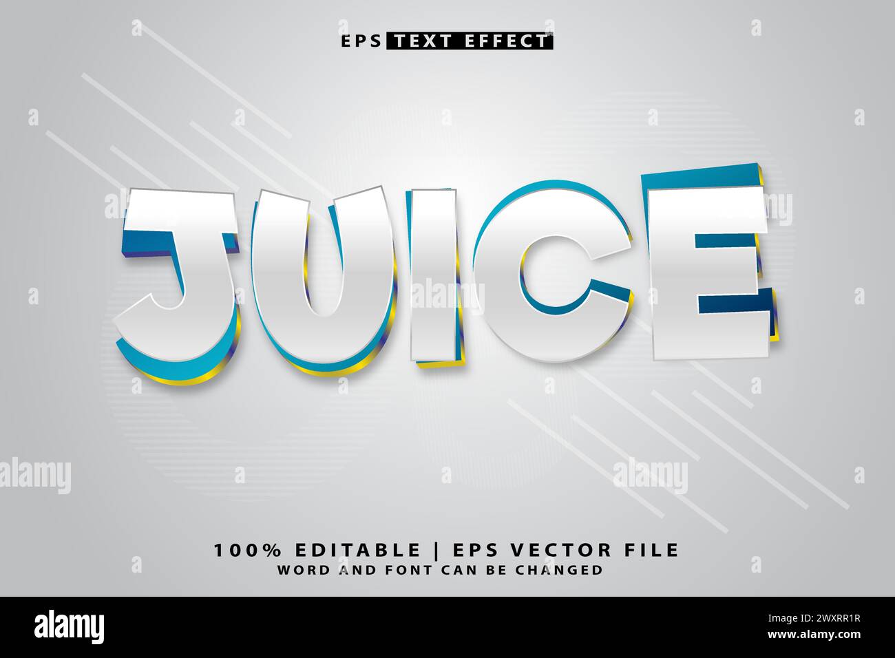 editable text effect 3d text mockup Stock Vector Image & Art - Alamy