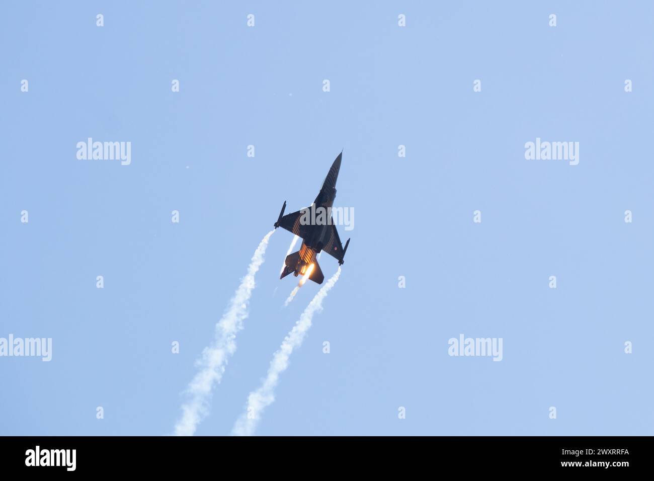 Istanbul, Atatürk Airport, Turkey- 28.04.2023 Soloturk. F-16 fighter ...