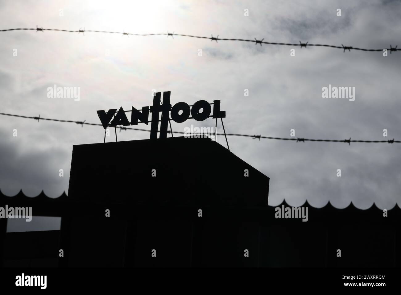 Lier, Belgium. 02nd Apr, 2024. A Van Hool logo pictured outside an ...