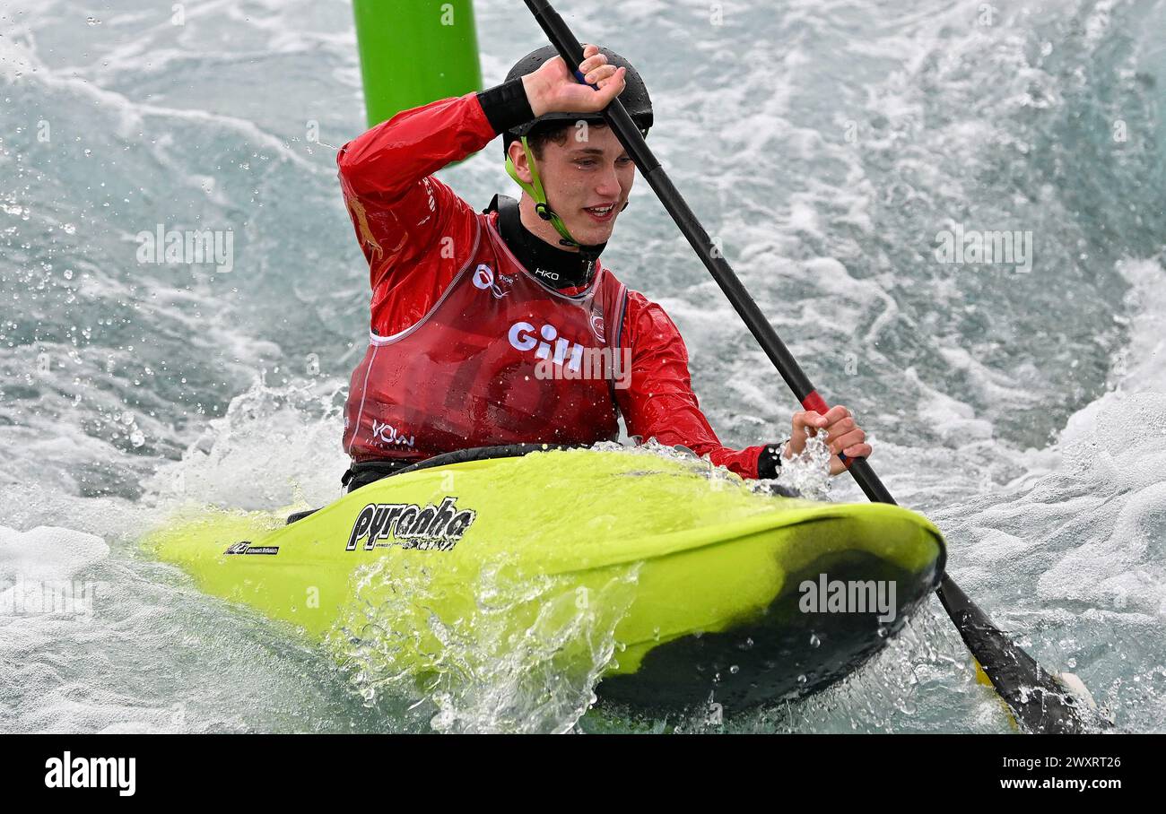 Waltham Cross. United Kingdom. 01 April 2024. Lee Valley Kayak Cross ...