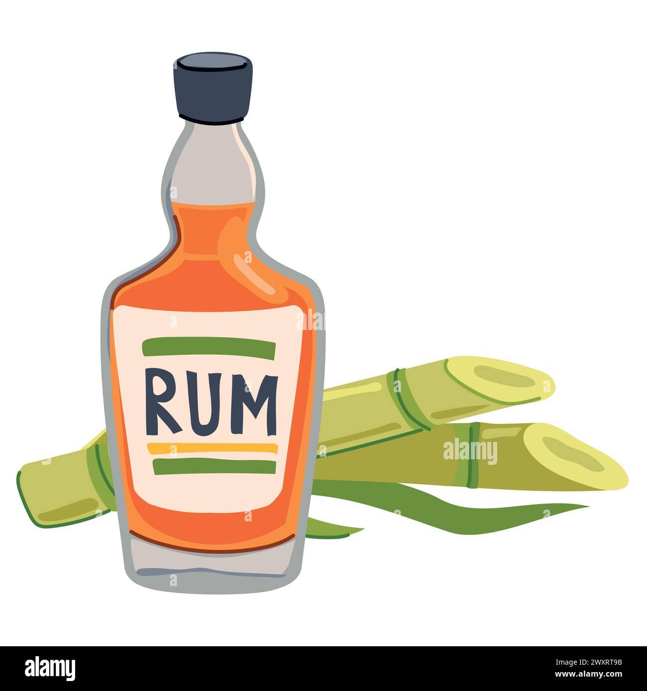 Cartoon rum bottle hi-res stock photography and images - Alamy
