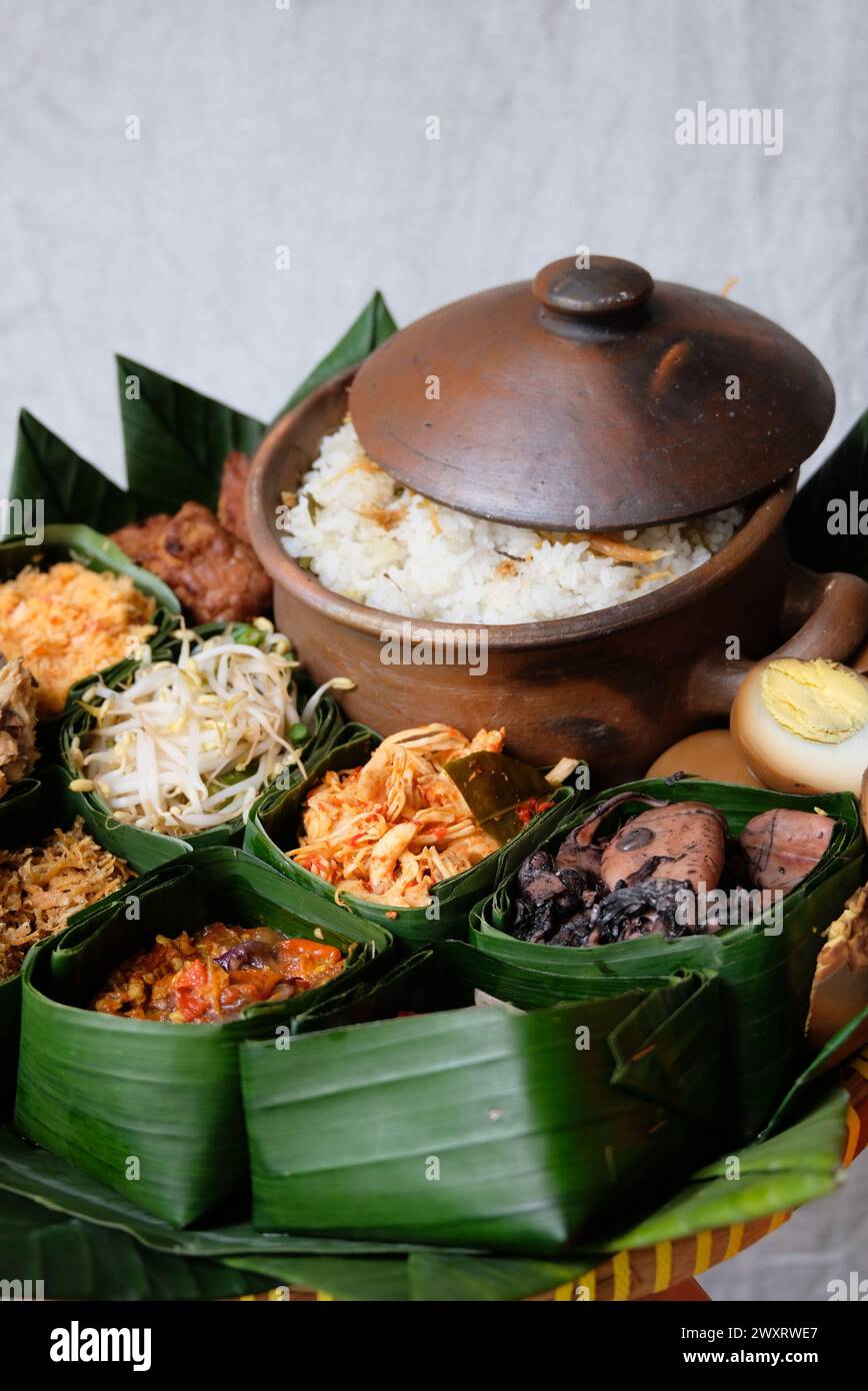 Nasi Berkat or Blessing Rice is a traditional food from Indonesia ...