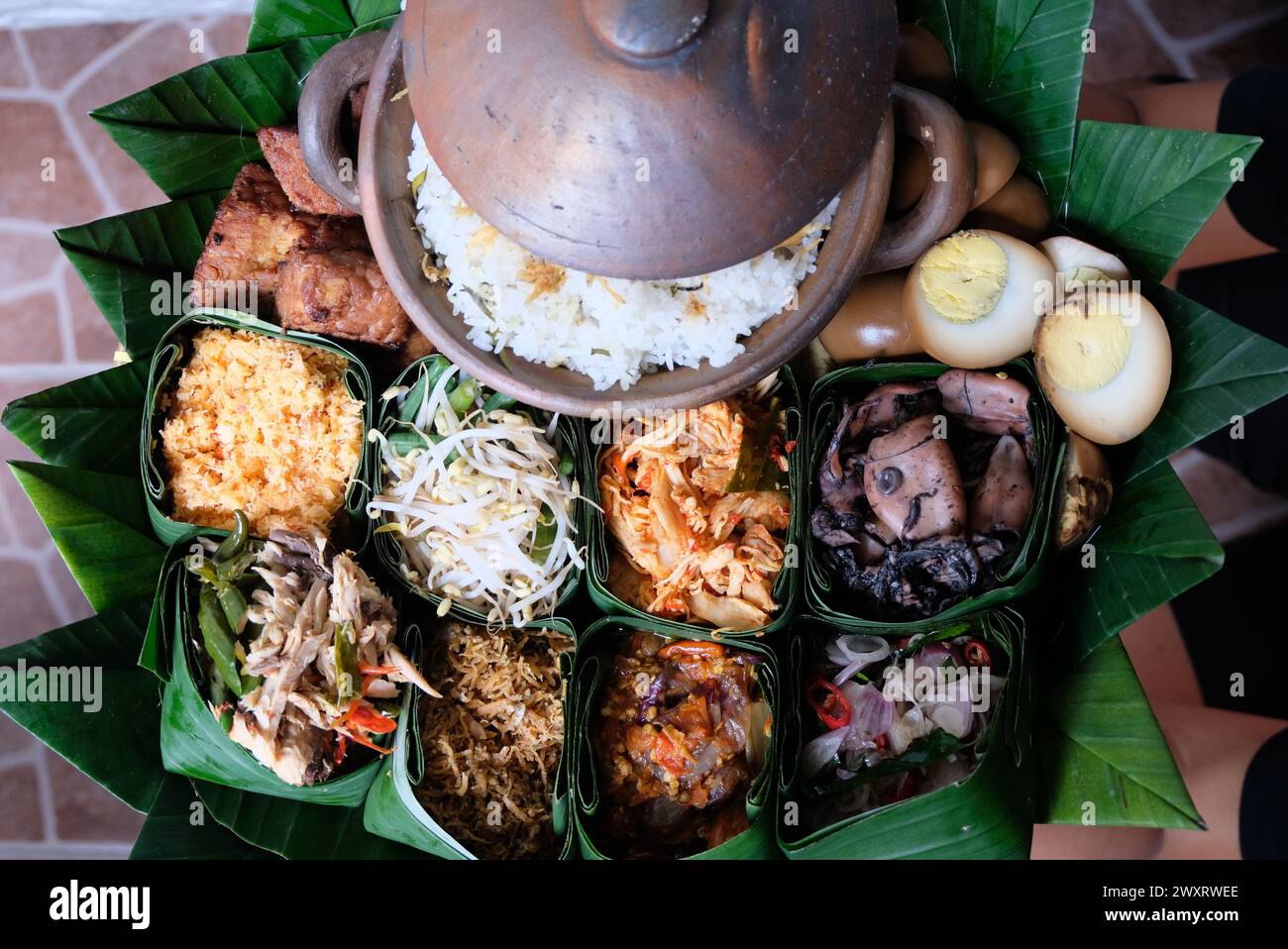 Nasi Berkat or Blessing Rice is a traditional food from Indonesia ...