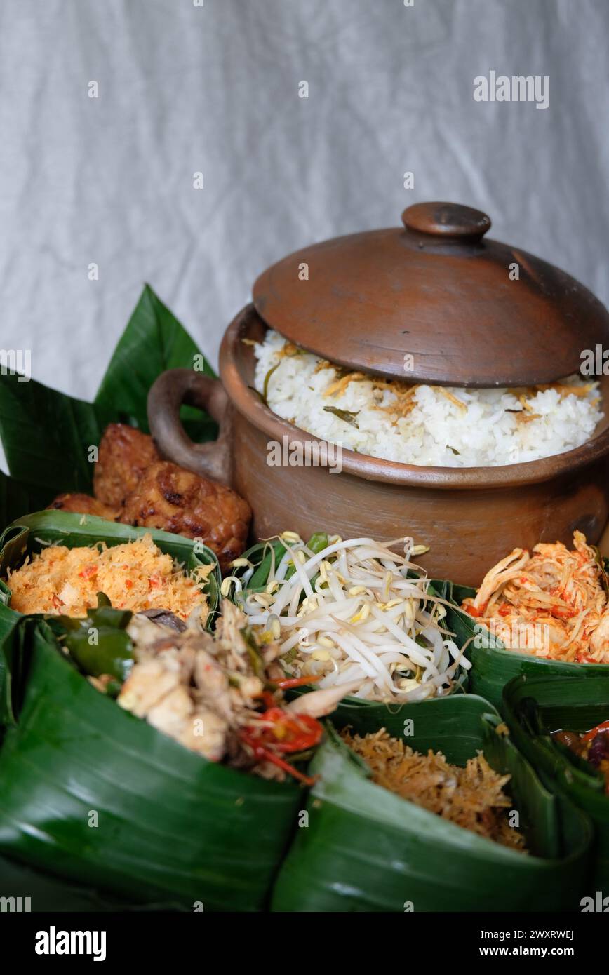 Nasi Berkat or Blessing Rice is a traditional food from Indonesia ...