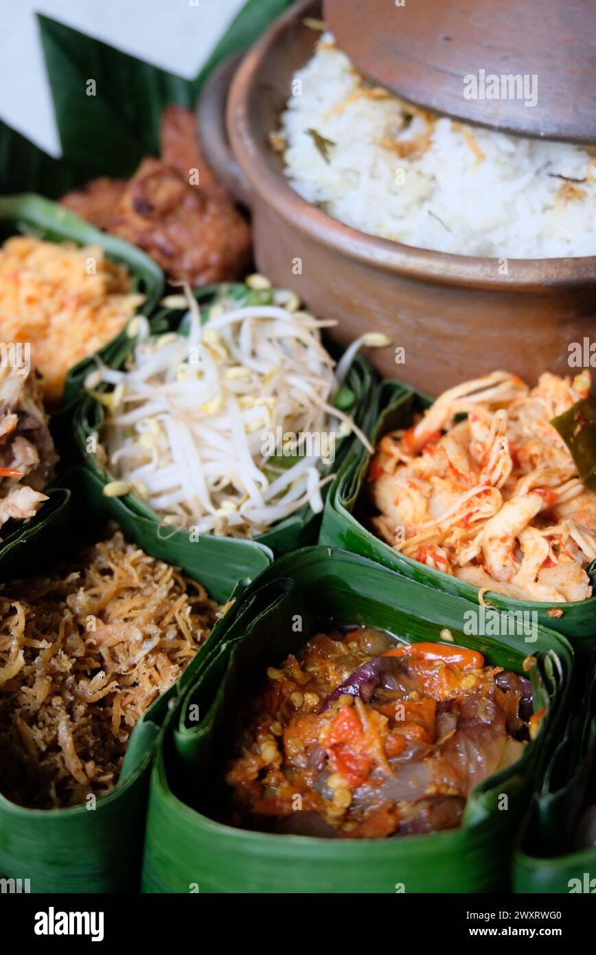Nasi Berkat or Blessing Rice is a traditional food from Indonesia ...