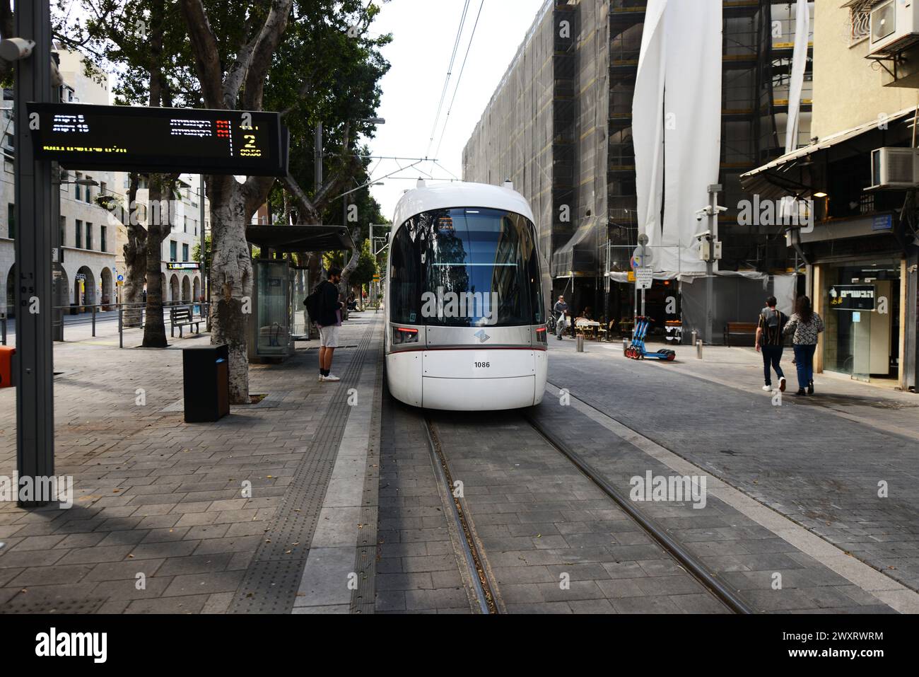The new light rail at Salame station in Jaffa, Israel Stock Photo - Alamy