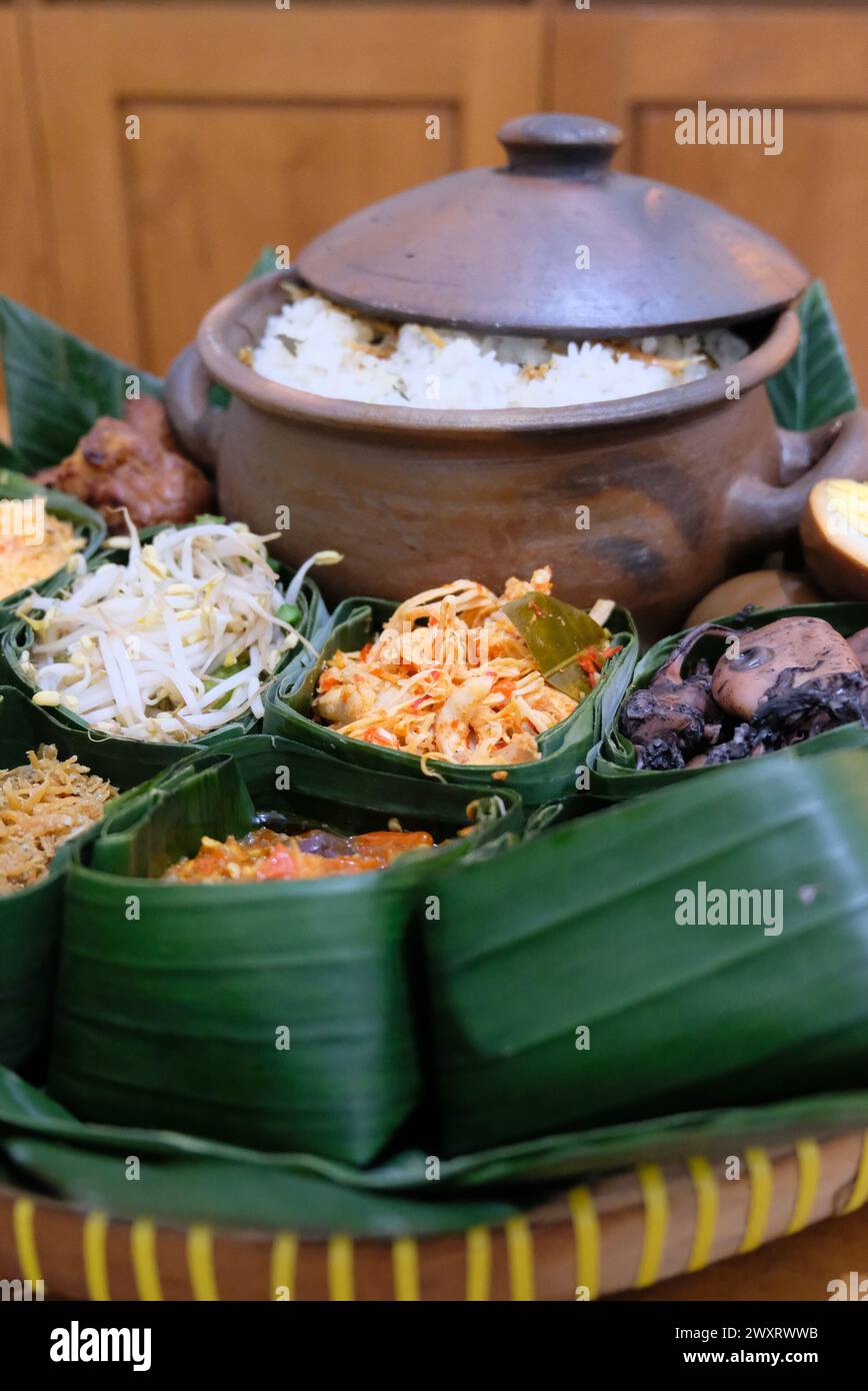 Nasi Berkat or Blessing Rice is a traditional food from Indonesia ...