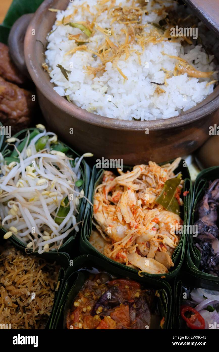 Nasi Berkat or Blessing Rice is a traditional food from Indonesia ...