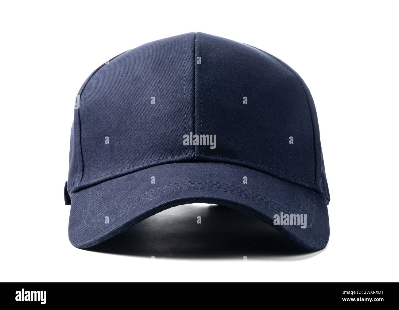 Navy Blue Baseball Cap on a White Background With Clear Lighting Stock ...