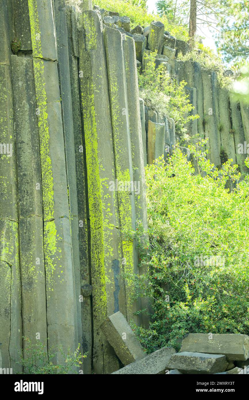 The Devils Postpile National Monument in Mammoth, Teton, California ...