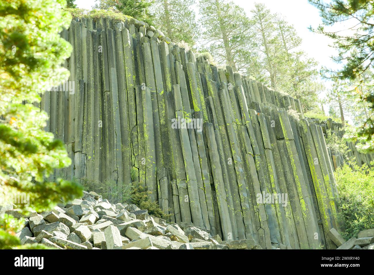 The Devils Postpile National Monument in Mammoth, Teton, California ...