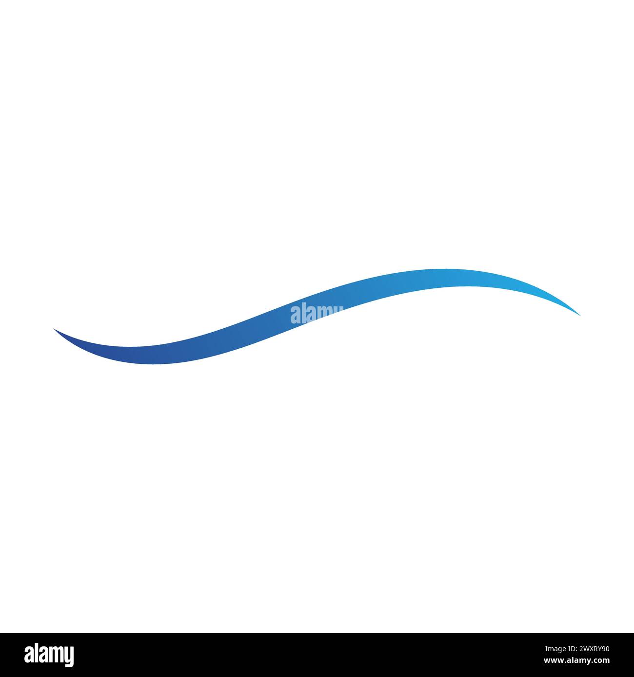 Wave logo. Graphic symbols of ocean or flowing sea water stylized for ...