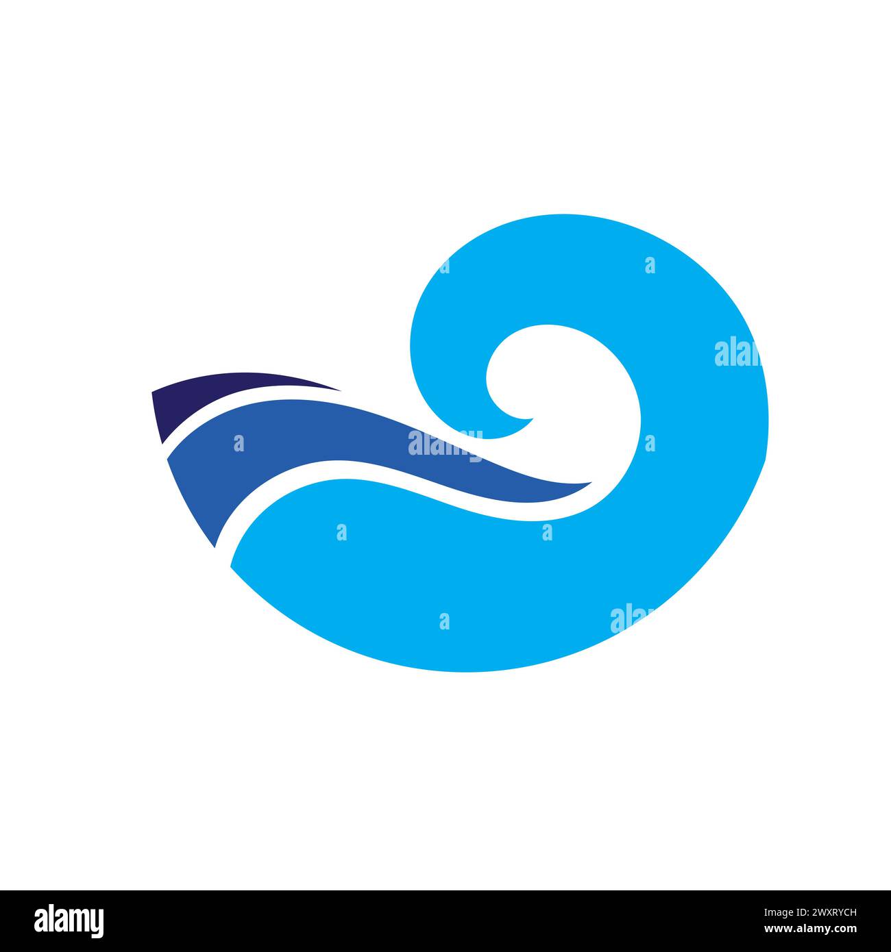 Wave logo. Graphic symbols of ocean or flowing sea water stylized for ...