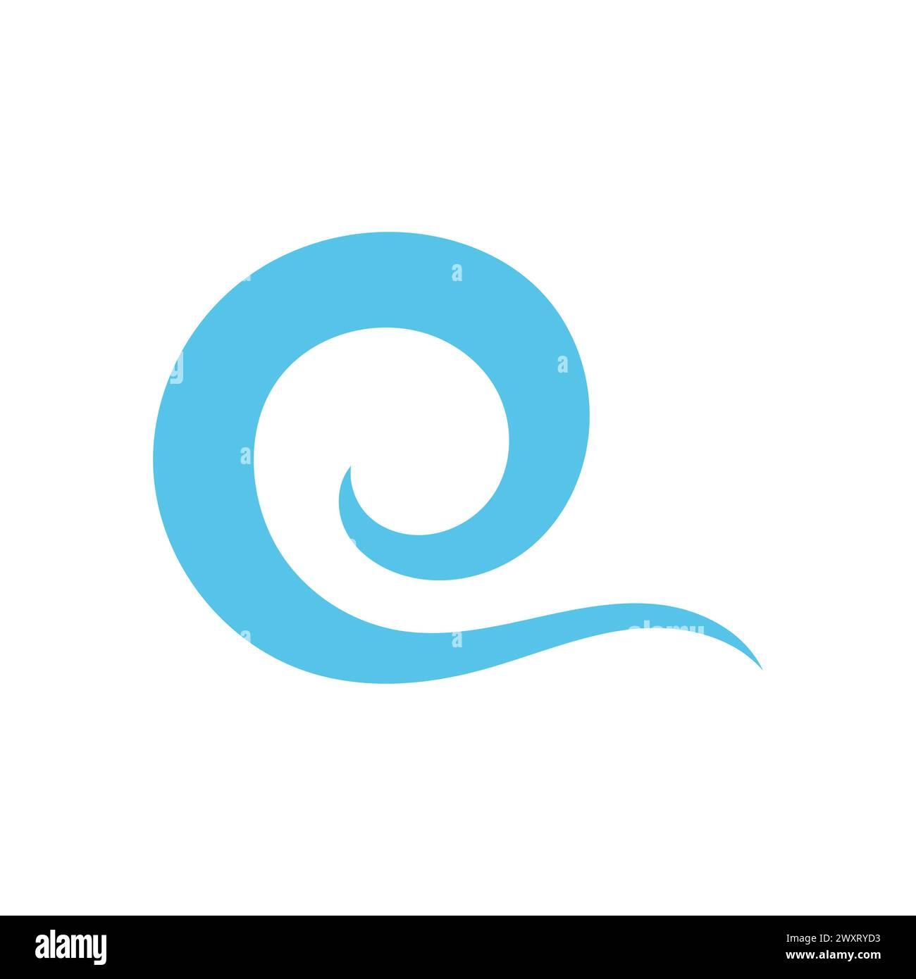 Wave logo. Graphic symbols of ocean or flowing sea water stylized for ...