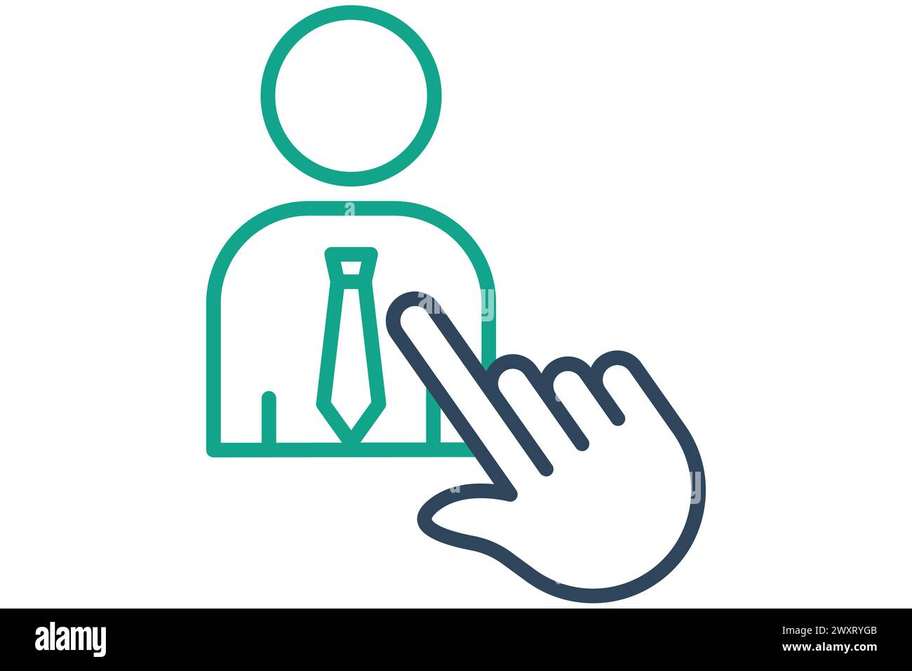 assign icon. hand touch with people. icon related to action plan ...