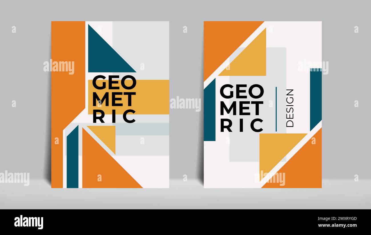 corporate cover design with geometric shapes background. vector ...