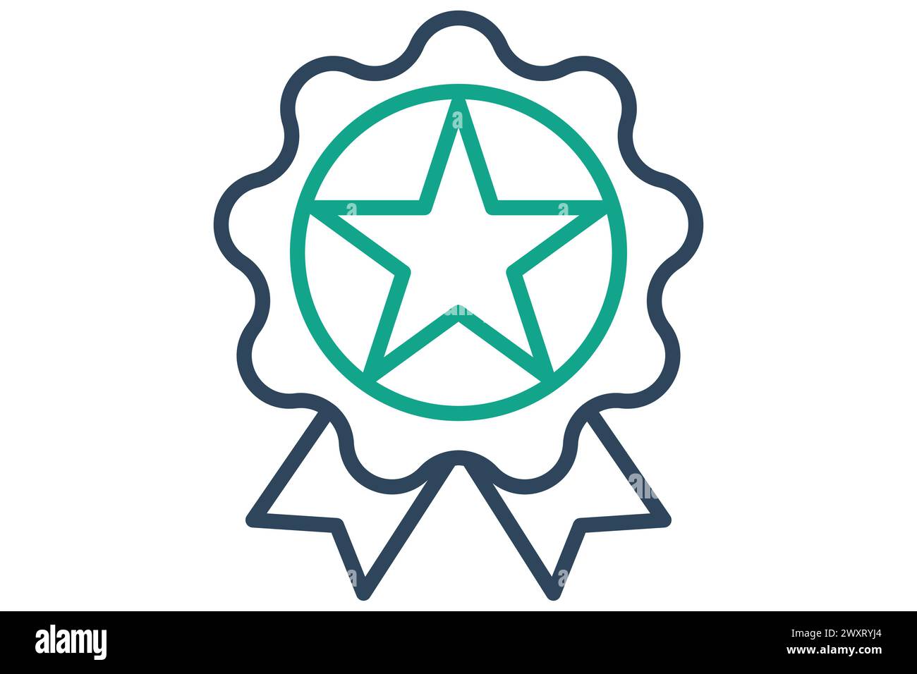 ranking icon. medal with star in circle. icon related to action plan ...