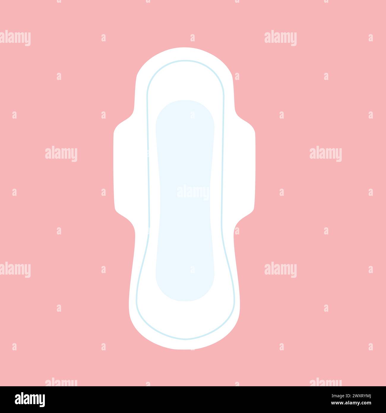 Feminine hygiene. Big menstrual female pad for blood period. Woman ...