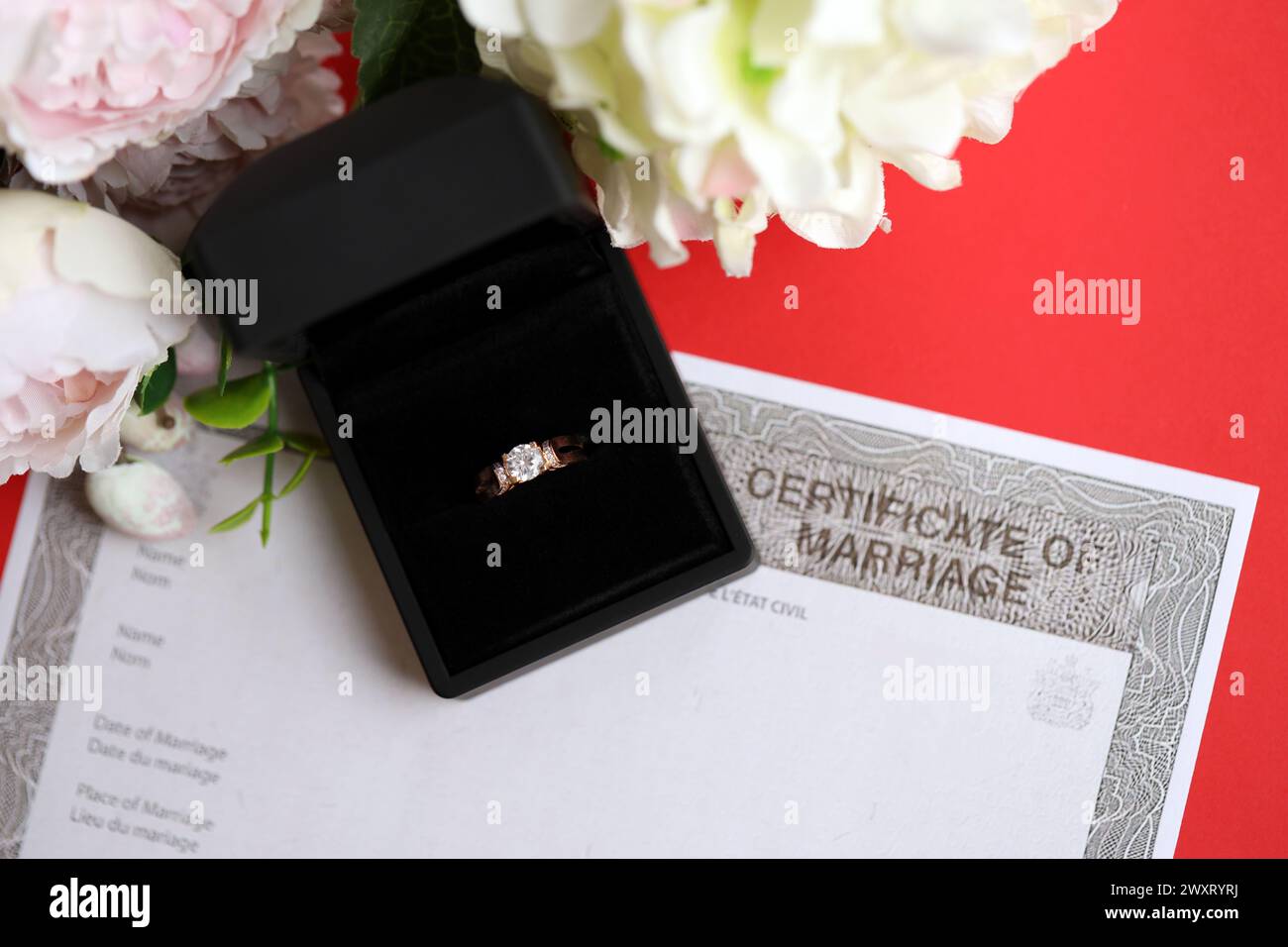 Canadian Certificate of registration of marriage blank document and ...