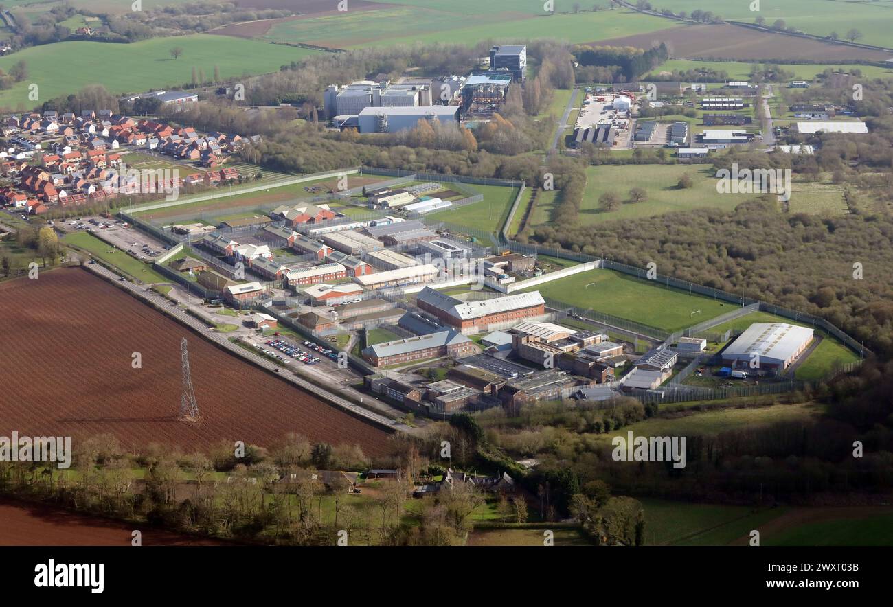 aerial view of HM Prison Wealstun Stock Photo - Alamy
