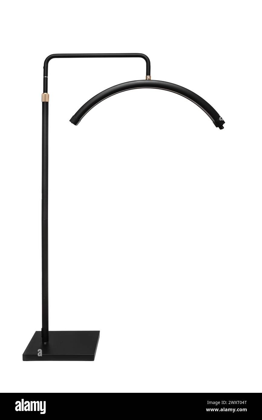 Modern LED floor lamp in the shape of a crescent. Lamp for minimalist ...