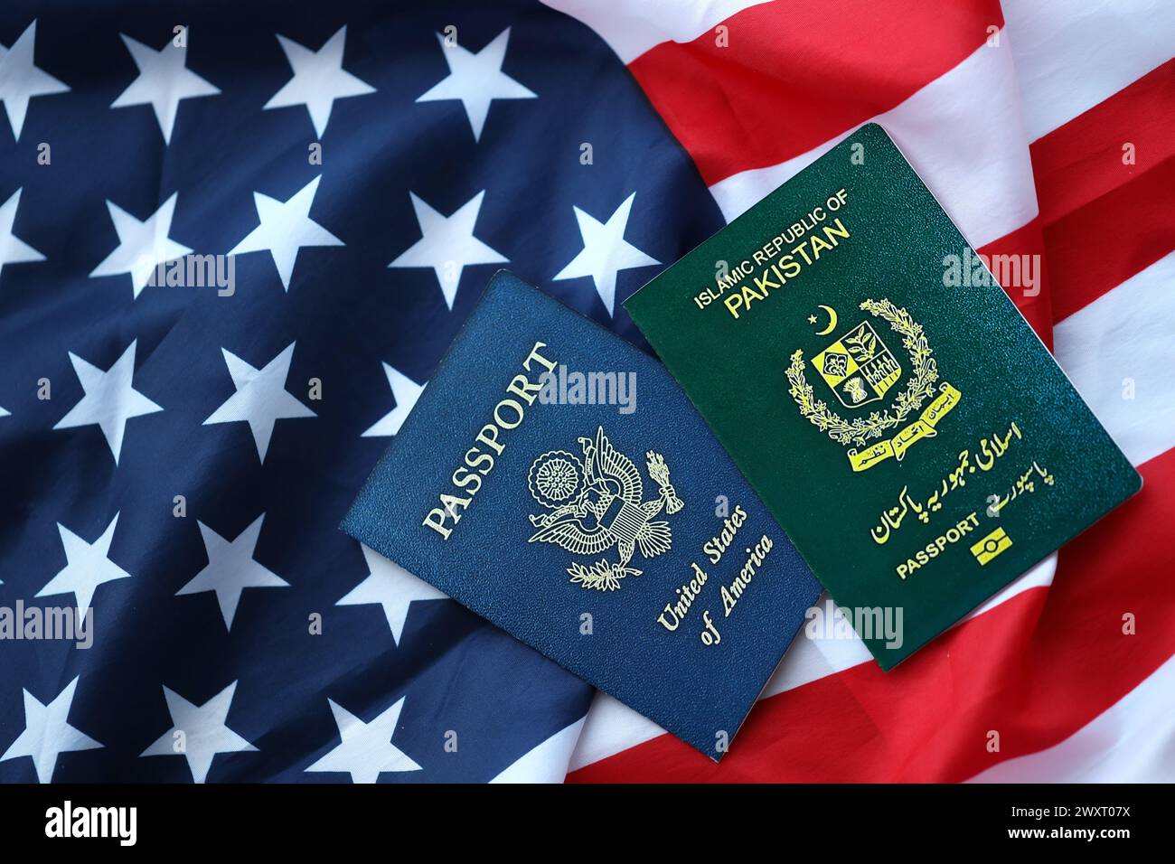 Passport of Pakistan with US Passport on United States of America ...