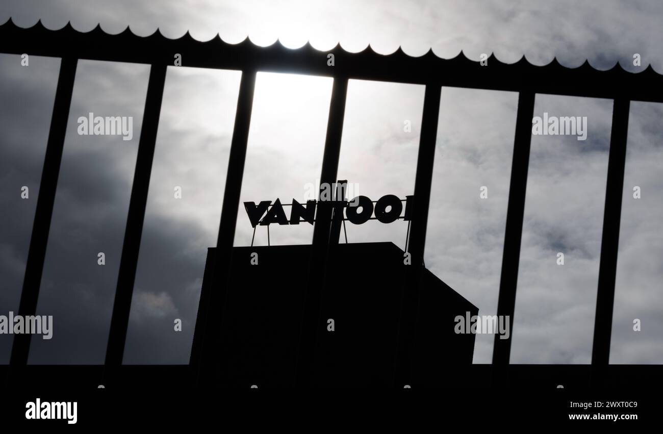 Lier, Belgium. 02nd Apr, 2024. A Van Hool logo pictured outside an ...