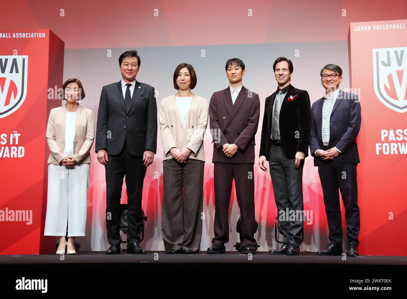 Tokyo, Japan. 2nd Apr, 2024. (L-R) Miyako Tanaka Oulevey, Shunichi ...