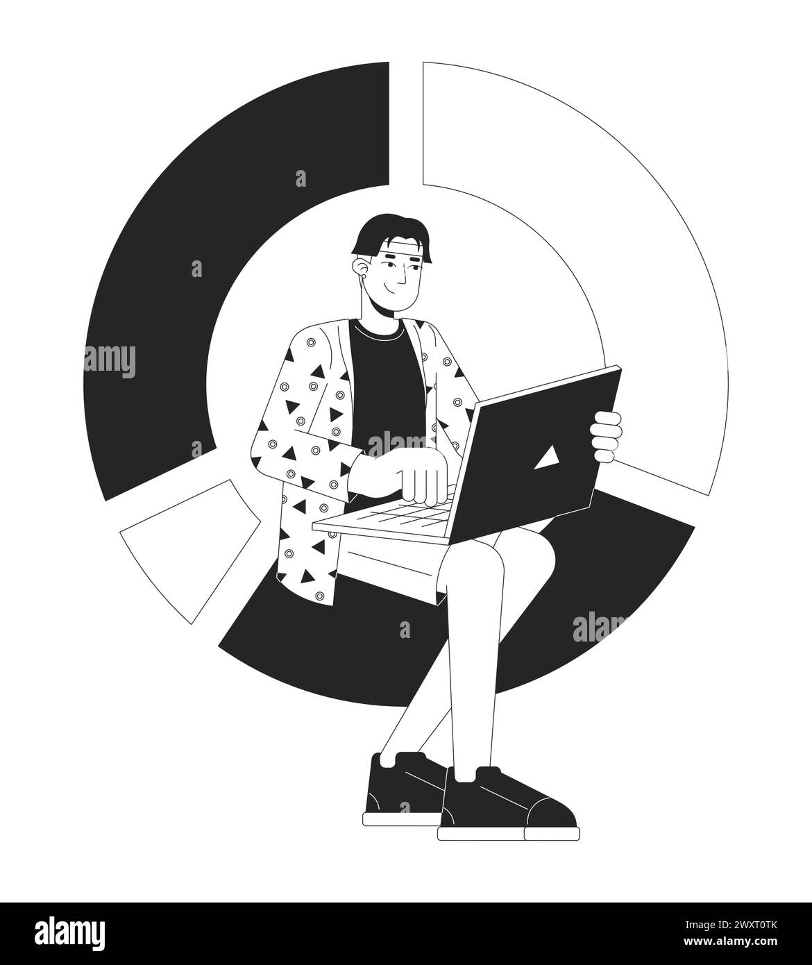 Data Analytics Tool Black And White 2d Illustration Concept Stock Vector Image And Art Alamy