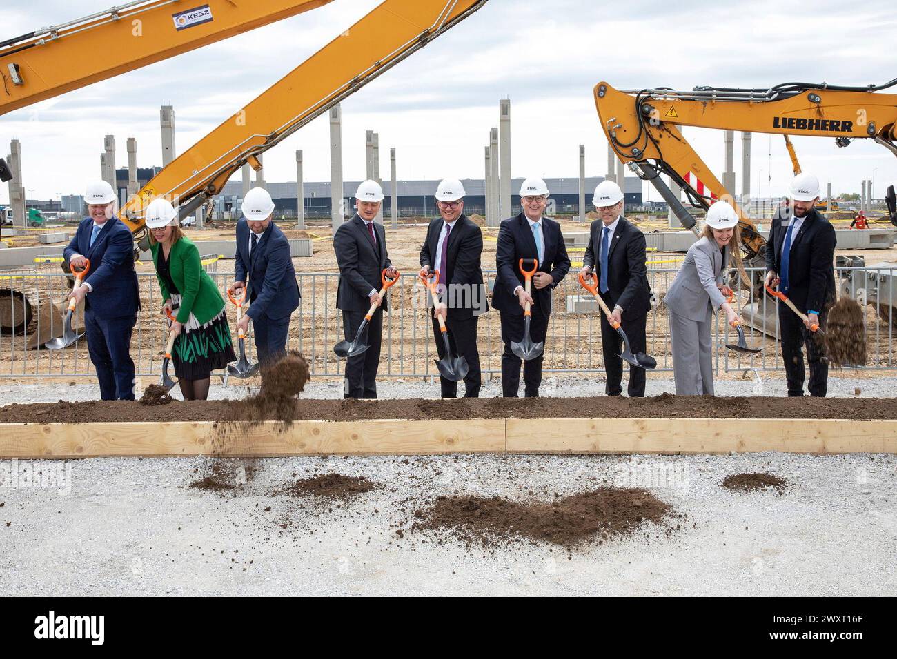 In this image released on Tuesday, April, 2, 2024, symbolic ...