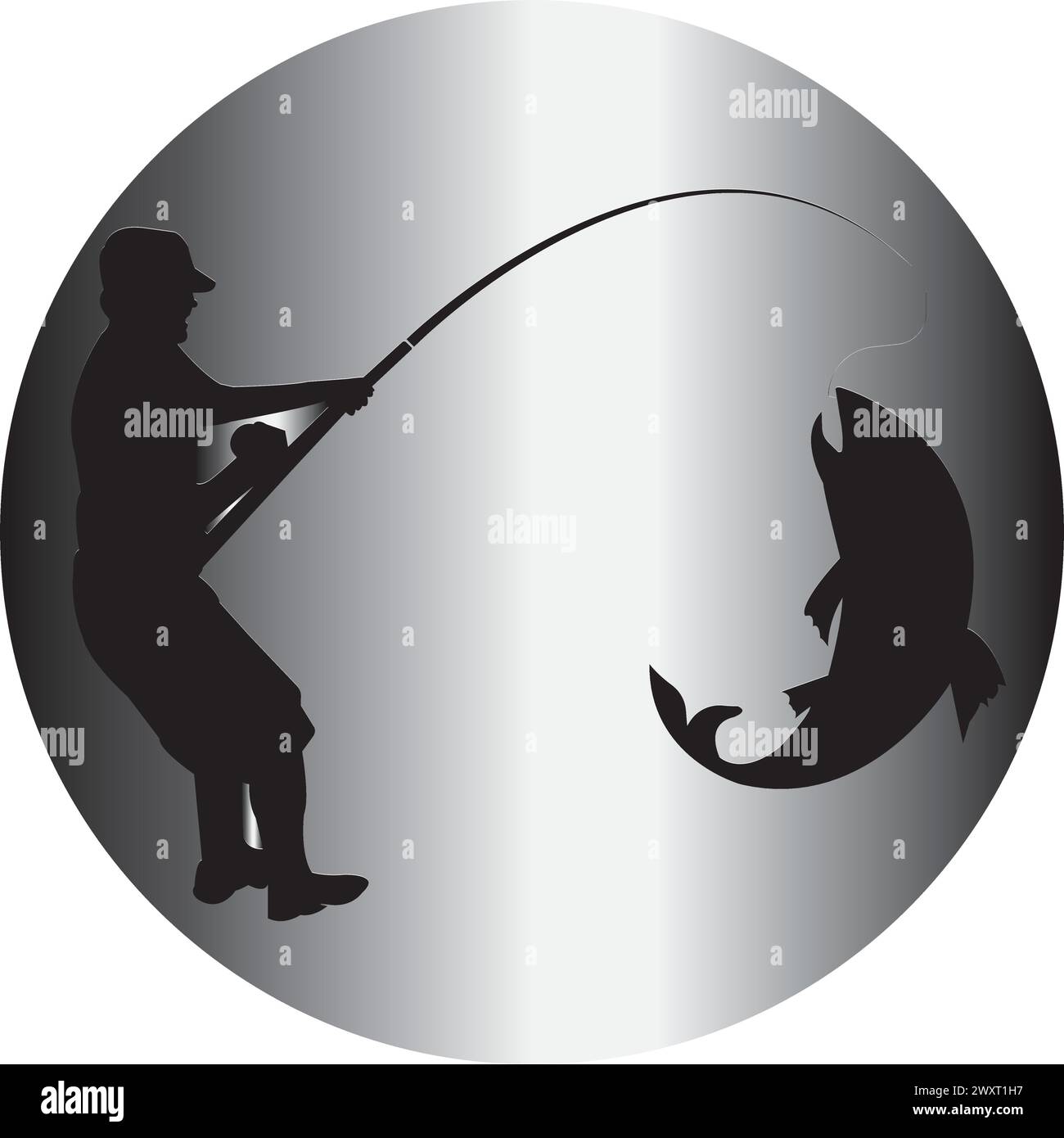 fishing man icon vector illustration symbol design Stock Vector Image ...
